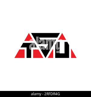TSU triangle letter logo design with triangle shape. TSU triangle logo ...
