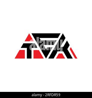 TEK triangle letter logo design with triangle shape. TEK triangle logo ...