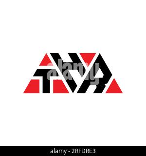 THR triangle letter logo design with triangle shape. THR triangle logo ...