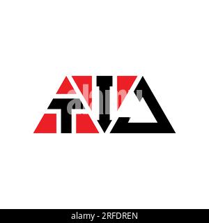 TIJ triangle letter logo design with triangle shape. TIJ triangle logo ...