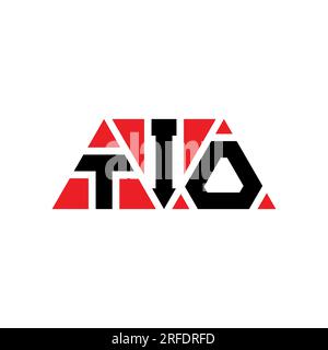 TIO triangle letter logo design with triangle shape. TIO triangle logo ...