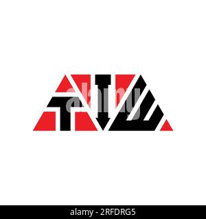 TIW triangle letter logo design with triangle shape. TIW triangle logo ...