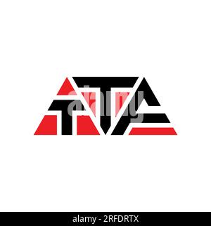 TTF triangle letter logo design with triangle shape. TTF triangle logo ...