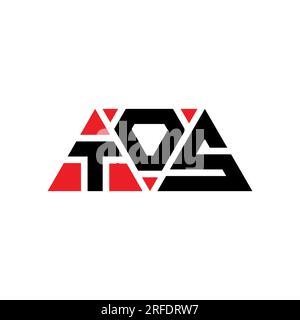 TOS triangle letter logo design with triangle shape. TOS triangle logo ...