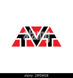 TVT triangle letter logo design with triangle shape. TVT triangle logo ...