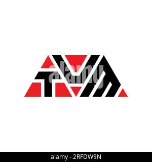 TUM triangle letter logo design with triangle shape. TUM triangle logo ...