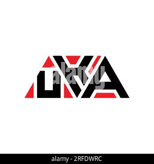 UKA triangle letter logo design with triangle shape. UKA triangle logo ...