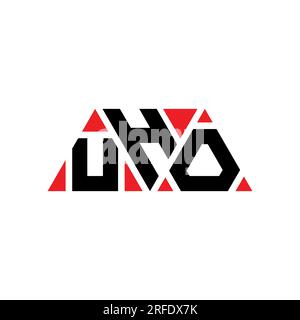 UHO triangle letter logo design with triangle shape. UHO triangle logo ...