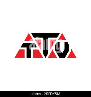 TTV triangle letter logo design with triangle shape. TTV triangle logo ...