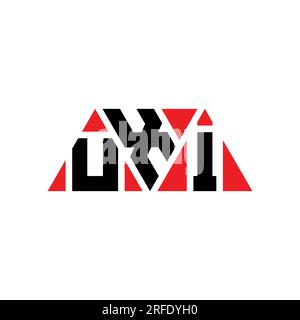 UXI triangle letter logo design with triangle shape. UXI triangle logo ...