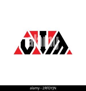 VIM triangle letter logo design with triangle shape. VIM triangle logo ...