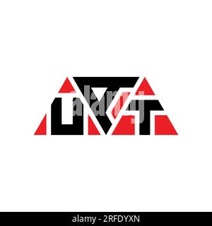 UAT triangle letter logo design with triangle shape. UAT triangle logo ...