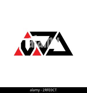 VJJ triangle letter logo design with triangle shape. VJJ triangle logo ...