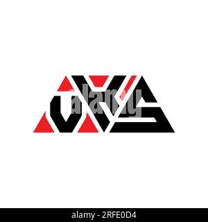 VKS triangle letter logo design with triangle shape. VKS triangle logo ...