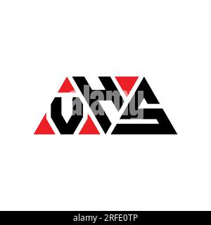 VHS triangle letter logo design with triangle shape. VHS triangle logo ...