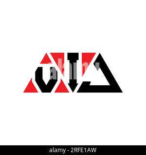 VIJ triangle letter logo design with triangle shape. VIJ triangle logo ...
