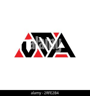 VMA triangle letter logo design with triangle shape. VMA triangle logo ...