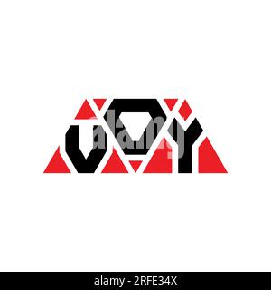 VOY triangle letter logo design with triangle shape. VOY triangle logo ...