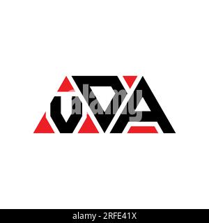 VDA triangle letter logo design with triangle shape. VDA triangle logo ...