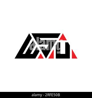 WSU triangle letter logo design with triangle shape. WSU triangle logo ...