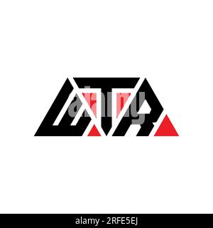 WTR triangle letter logo design with triangle shape. WTR triangle logo ...