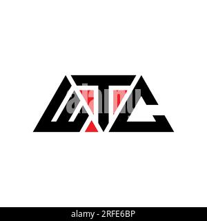WTC triangle letter logo design with triangle shape. WTC triangle logo ...