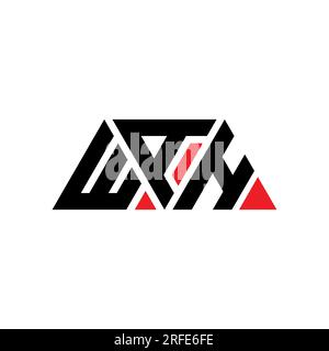 WAH triangle letter logo design with triangle shape. WAH triangle logo ...
