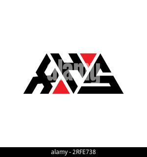 XHS triangle letter logo design with triangle shape. XHS triangle logo ...