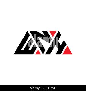 WNH triangle letter logo design with triangle shape. WNH triangle logo ...