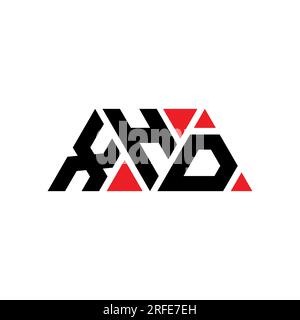 XHD triangle letter logo design with triangle shape. XHD triangle logo ...