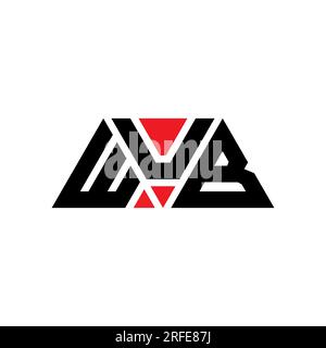 WUB triangle letter logo design with triangle shape. WUB triangle logo ...