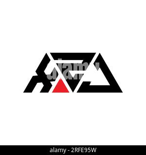 XZJ triangle letter logo design with triangle shape. XZJ triangle logo ...