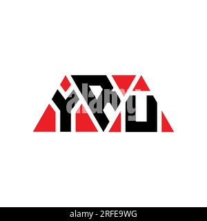 YRU triangle letter logo design with triangle shape. YRU triangle logo ...