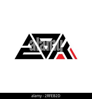 ZBK triangle letter logo design with triangle shape. ZBK triangle logo ...