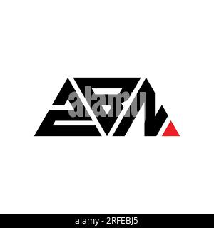 ZBN triangle letter logo design with triangle shape. ZBN triangle logo ...