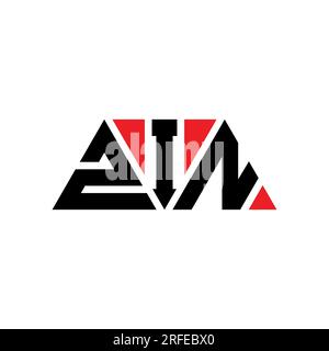 ZIN triangle letter logo design with triangle shape. ZIN triangle logo ...