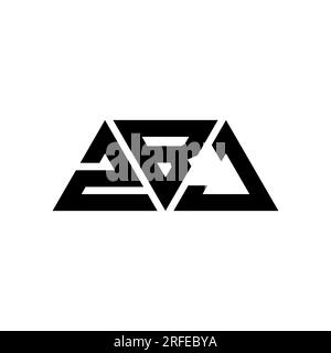 ZBJ triangle letter logo design with triangle shape. ZBJ triangle logo ...