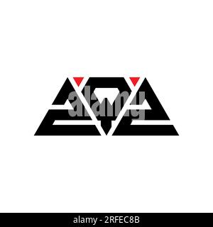 ZQZ triangle letter logo design with triangle shape. ZQZ triangle logo ...