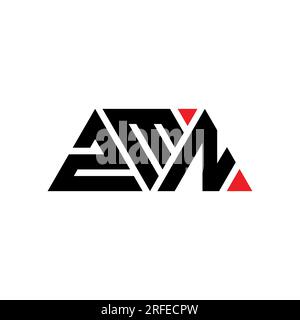 ZMN triangle letter logo design with triangle shape. ZMN triangle logo ...