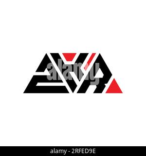 ZKR letter logo design with polygon shape. ZKR polygon and cube shape ...