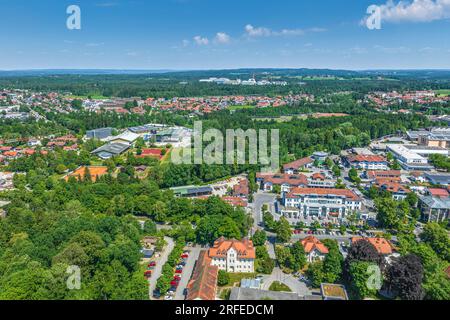 The upper bavarian town of Penzberg from above Stock Photo - Alamy