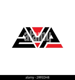 ZUP triangle letter logo design with triangle shape. ZUP triangle logo ...