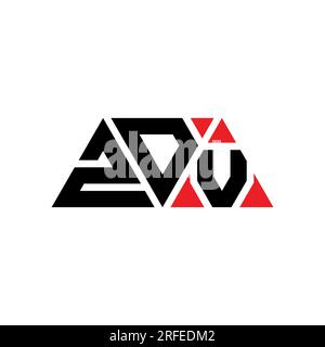 ZDV triangle letter logo design with triangle shape. ZDV triangle logo ...