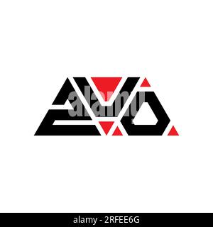 ZUO triangle letter logo design with triangle shape. ZUO triangle logo ...