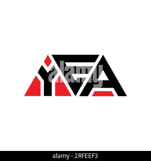YEA triangle letter logo design with triangle shape. YEA triangle logo ...