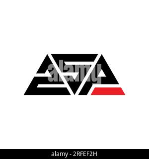 ZSP triangle letter logo design with triangle shape. ZSP triangle logo ...