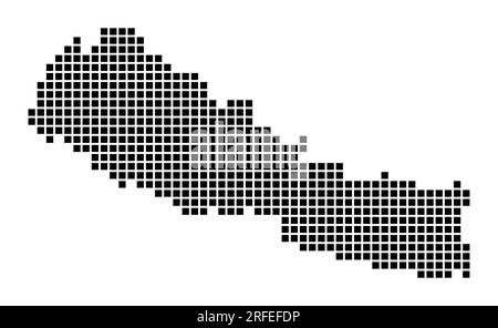boundary map of nepal with borders in violet Stock Vector Image & Art ...