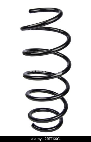 Black Coil Spring Isolated On White Background Stock Photo - Alamy