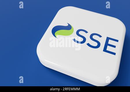 LONDON, UK - July 2023: SSE gas and electricity energy supplier company ...