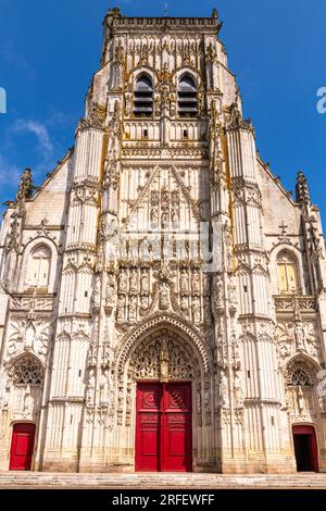 France, Somme, Saint-Riquier, The abbey church of Saint-Riquier is a ...